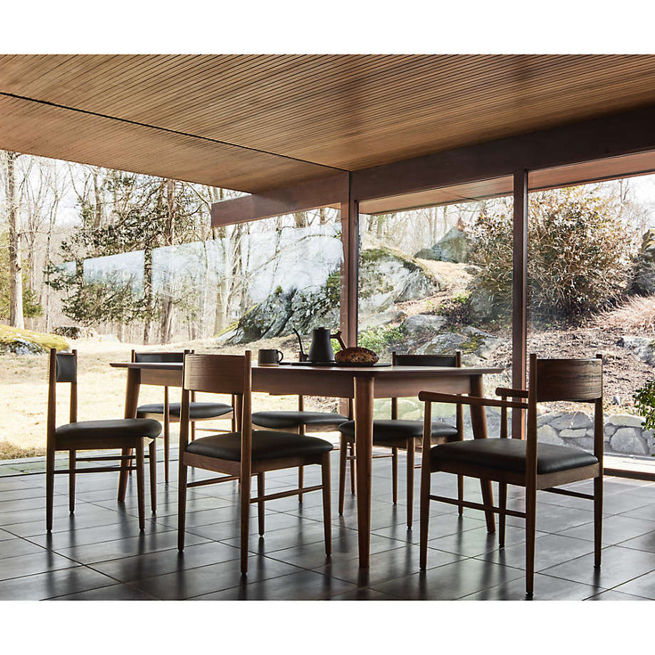 Tate 108"-144" Walnut Wood Extendable Dining Table