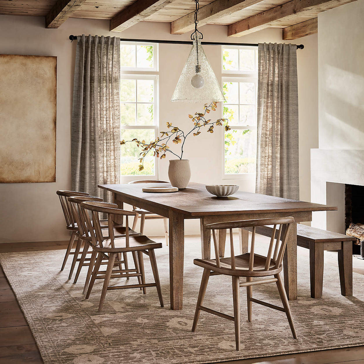 Basque Grey Wash 65" Dining Table | Crate & Barrel PH