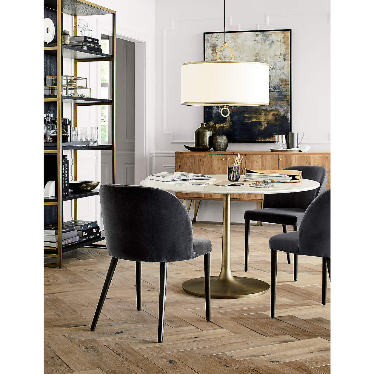 Camille Anthracite Italian Dining Chair