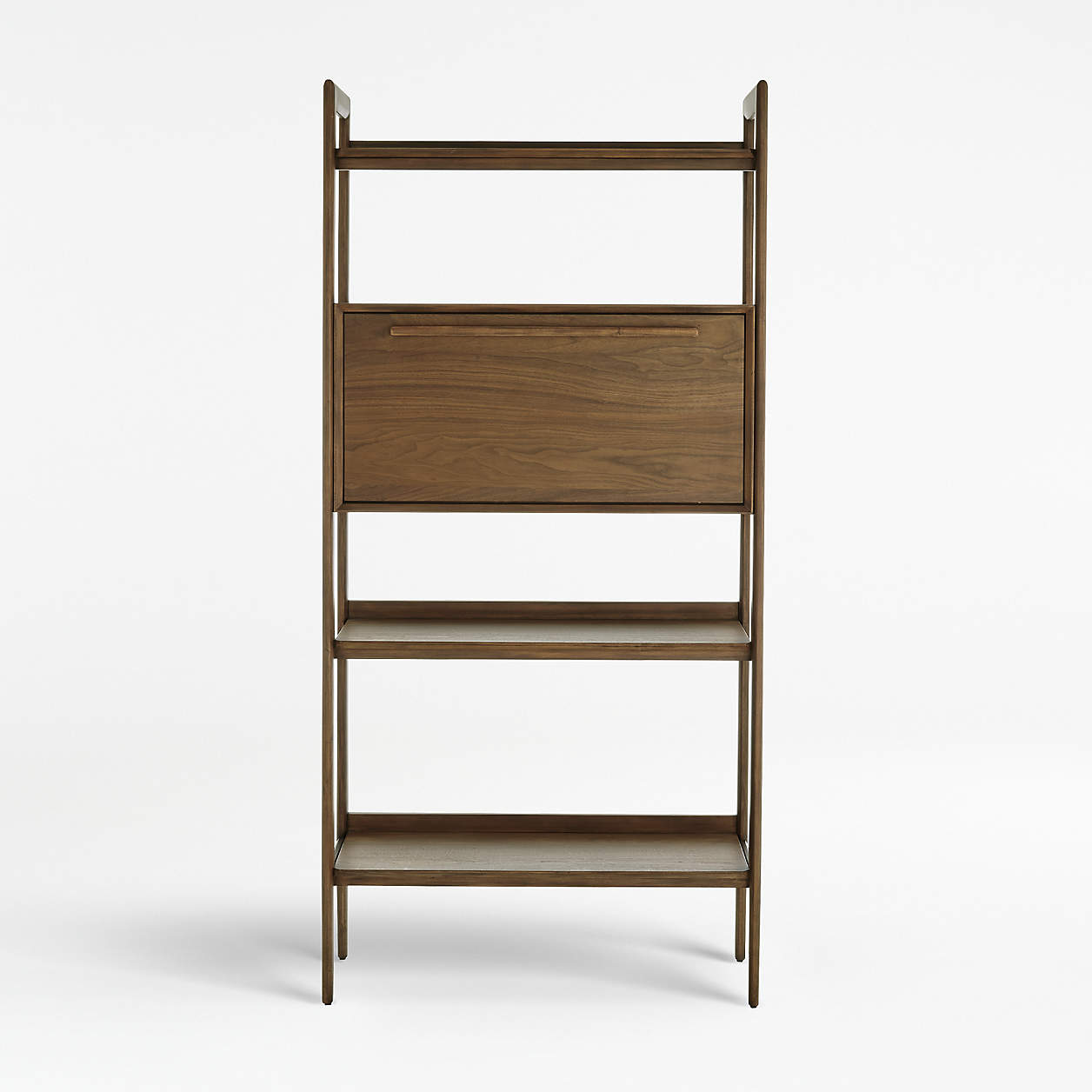 Tate Walnut Bookcase Bar Cabinet | Crate and Barrel Philippines