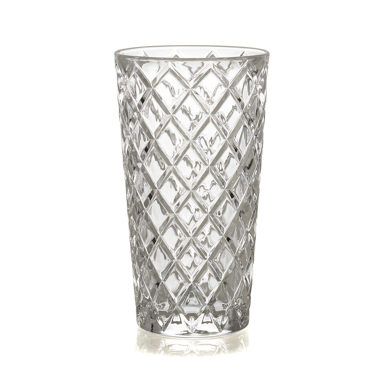Hatch Diamond Pattern Highball Glass | Crate & Barrel PH