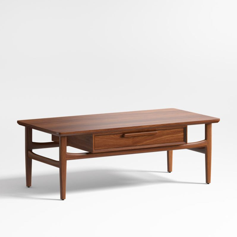 Tate Walnut Wood Storage Coffee Table